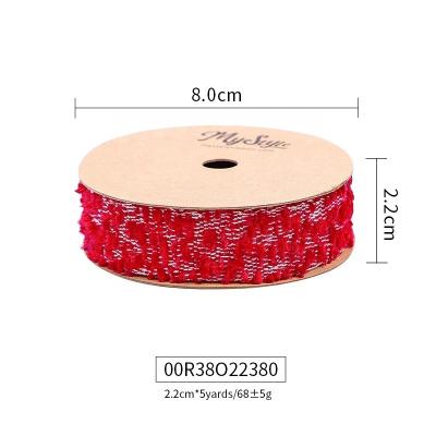 China MSD 2.2cm Jacquard Ribbon Acessórios de vestuário para vestuário de celebração 100% poliéster à venda