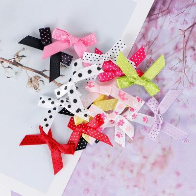 China 24 Colors Satin Ribbon Bow for Clothing Decoration and Accessory Finishing Touch-Ups for sale
