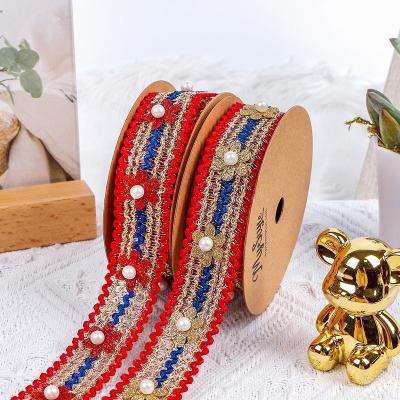 Cina Nastro di pizzo perline di fiori cucitura artigianato abbigliamento accessori decorazione e prestazioni in vendita