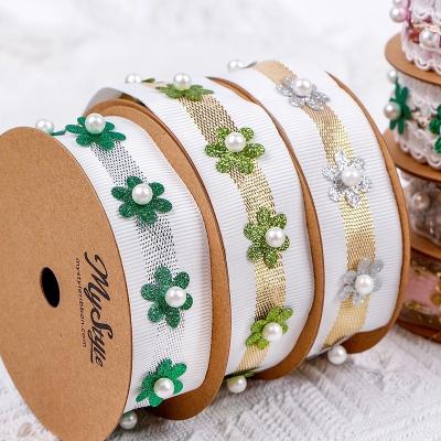 Cina Nastro di pizzo perline di fiori cucitura artigianato abbigliamento accessori decorazione e prestazioni in vendita