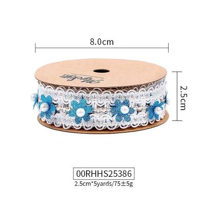 Cina Nastro di pizzo perline di fiori cucitura artigianato abbigliamento accessori decorazione e prestazioni in vendita