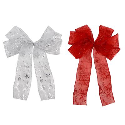 Cina Arco di filo di Natale con luci e piccoli fiocchi di neve in vendita