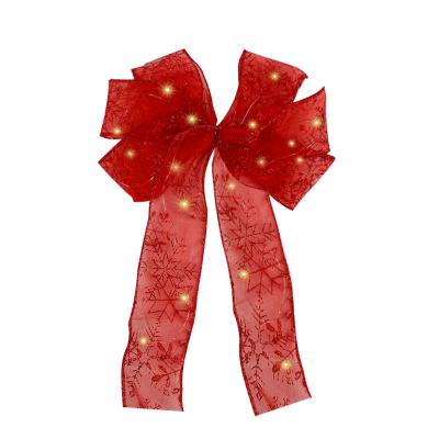 Cina Arco di filo di Natale con luci e piccoli fiocchi di neve in vendita