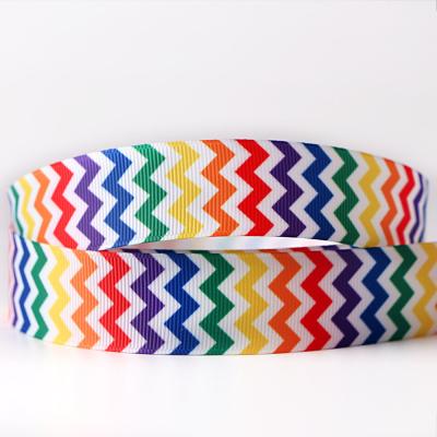 China 25 mm Grosgrain Band mit Moire Expressions Stoff aus 100% Polyester zu verkaufen