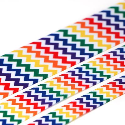 China 25 mm Grosgrain Band mit Moire Expressions Stoff aus 100% Polyester zu verkaufen