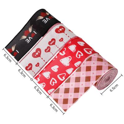 China Kerstversiering 63mm Draadband met Sweet Bear Print Draadband Te koop