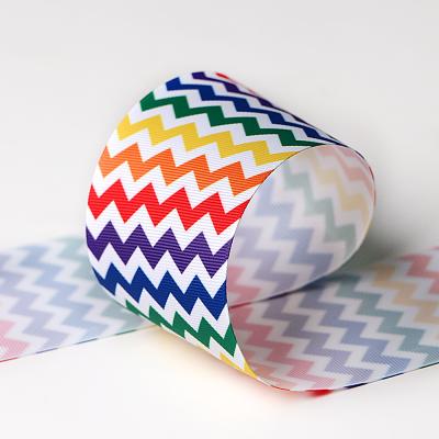 China 25 mm Grosgrain Band mit Moire Expressions Stoff aus 100% Polyester zu verkaufen