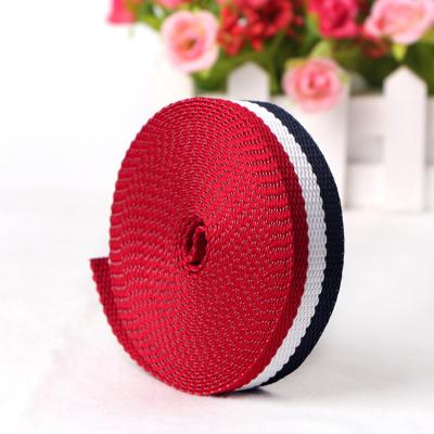 China Tricolor-Weaving Ribbon für recyceltes Tricolor-Feriennylon zu verkaufen
