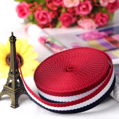 China Tricolor-Weaving Ribbon für recyceltes Tricolor-Feriennylon zu verkaufen