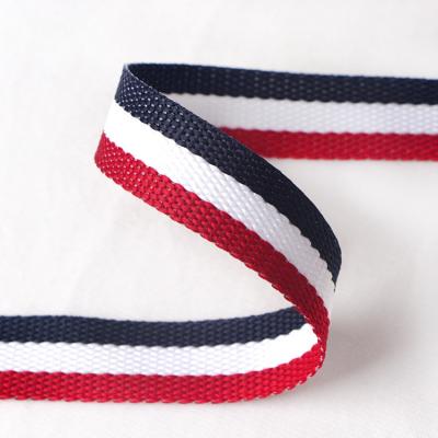 China Tricolor-Weaving Ribbon für recyceltes Tricolor-Feriennylon zu verkaufen