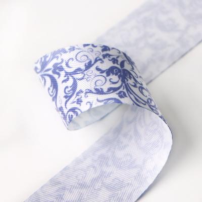 China Polyester Cotton Sublimation Printed Vintage Ribbon for Eco-friendly EMS Shipping EMS for sale