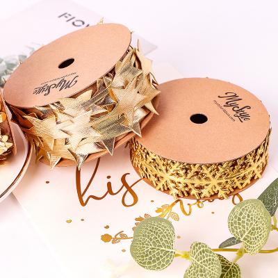 China Faixa de corte de tecido para decoração de festas de aniversário e embalagem de presentes 100% poliéster à venda