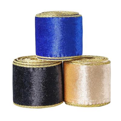 Cina MSD Design Wire Edge Velvet Wire Ribbon Vintage Custom Ribbon per la decorazione di Natale in vendita