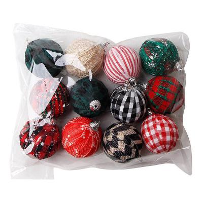 Cina Palline a nastro di Natale Ornamenti 2022 Design Bulk Tin Ball con nastro in vendita