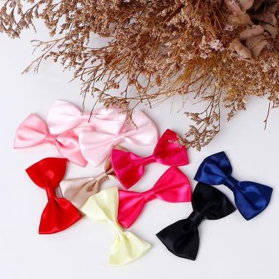 China Ribbons and Bows for Hair Bow Gift Packaging Custom Flat Satin Ribbon Bow Tie Custom for sale