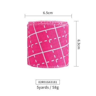 Cina MSD 2,5 pollici Love Heart Pattern Wired Edge Ribbon per il giorno di San Valentino Regali fatti a mano in vendita