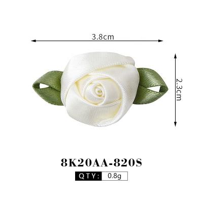 China Handmade Pink Satin Ribbon Fabric Rose for Wedding Decoration by MSD Support OEM ODM for sale