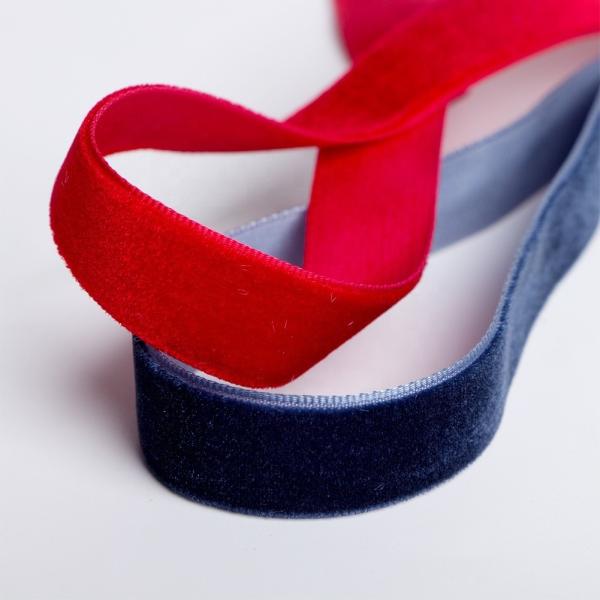 Quality 2" Width Polyester Velvet Ribbon with Solid Color Pattern for sale