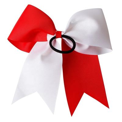 Cina Decorazione dei capelli delle ragazze American Red White Patriotic Festival Hair Bow con fascia elastica in vendita