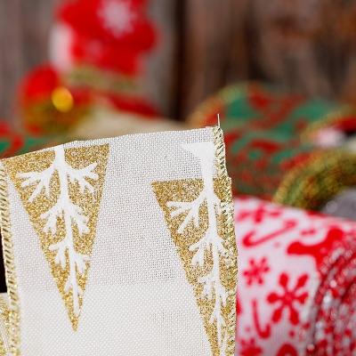 Cina Double Face Style MSD 6.3cm Wire Edge Natural Jute Burlap Ribbon Rolls per la decorazione dell'imballaggio dei regali di Natale in vendita