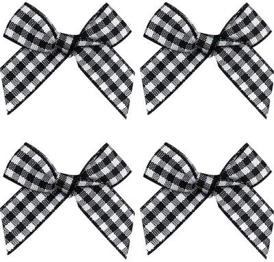 China Ribbon Bow Style Mini Gingham 4*4cm Craft Ribbon Bows for Customer Requirements for sale