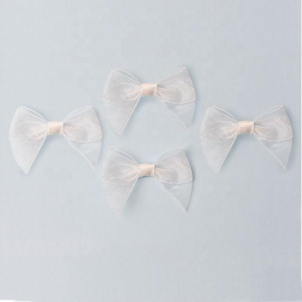Quality Tech Pure Handmade Mini Organza Ribbon Bow for Decorative Flowers Wreaths for sale