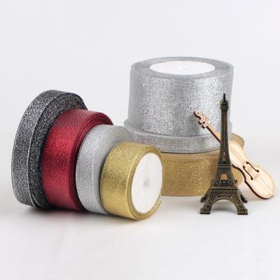 中国 繊維タイプ 銀と金色のサテンリボン 輝き 金属 工芸品に最適 販売のため