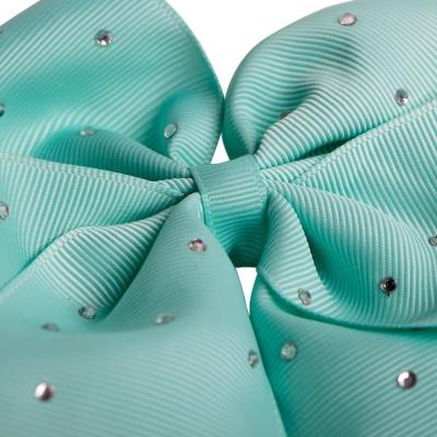 Cina Cirli personalizzati Strass Accessoio capelli Nastro Stile Cheer Bow con clip e clip in vendita