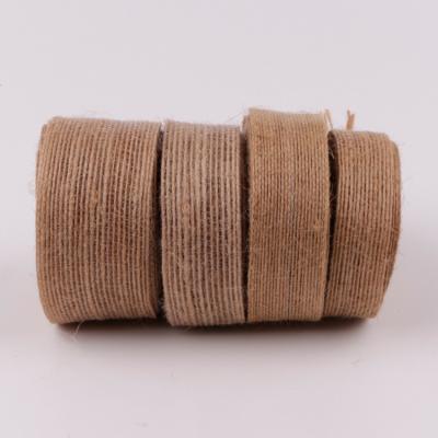 China Jute-Burrlap-Band für die Geschenkverpackung Festfarben Dekorationsband Weihnachten zu verkaufen