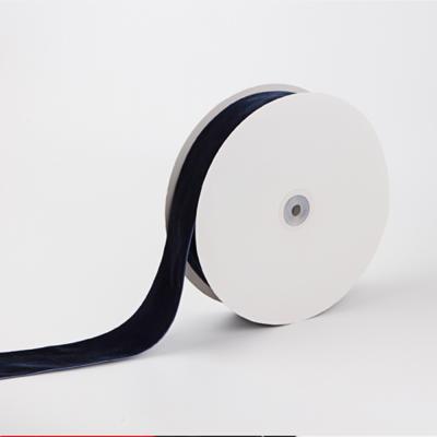 China Single Face Style Double Sided Black Velvet Ribbon with Velvet Fabric Type for sale
