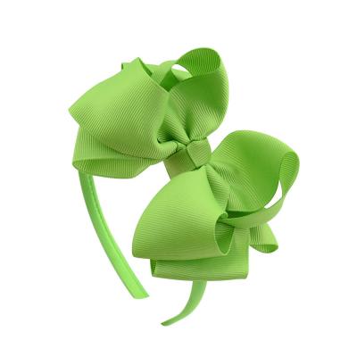 Cina Ultimo Disegno Puro Fatto a Mano Nastro Verde Fiore Fascia Per Bambini Accettabile OEM in vendita