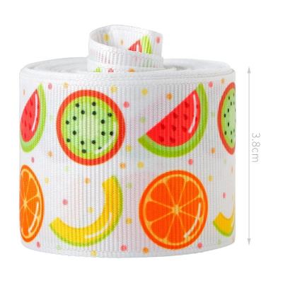 China 1.5 polegadas custom made Grosgrain Ribbon Featuring Summer Melancia Banana Frutas Impressão à venda