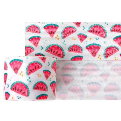 China 1.5 polegadas custom made Grosgrain Ribbon Featuring Summer Melancia Banana Frutas Impressão à venda