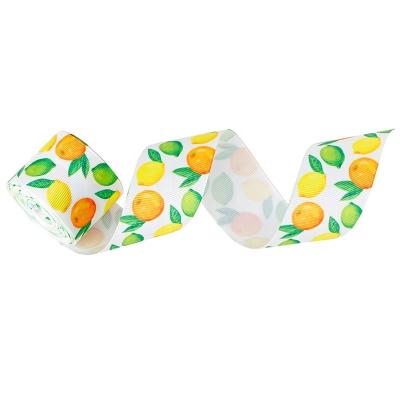 China 1.5 polegadas custom made Grosgrain Ribbon Featuring Summer Melancia Banana Frutas Impressão à venda