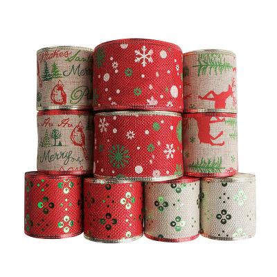 China Vakantie Kerstversiering Draadbanden met op maat gedrukt patroon Te koop