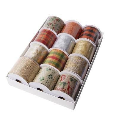 China 2-1/2 inch Wired Edge Organza Ribbon voor Kerstkrans Decoratie OEM Op maat Te koop