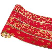 China Customized Polyester Wired Edge Ribbon Roll for Christmas Crafts Polyester Material for sale