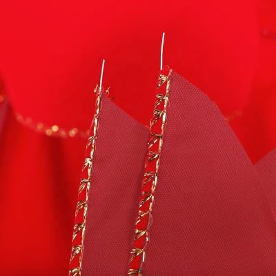 Cina Arco di nastro grande festa Archi di Natale Velvet rosso oro cablato per le decorazioni di festa in vendita