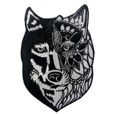 Cina Confine 6.5x8.7cm Wolf Velcro Patch Machine Washable del taglio di calore in vendita
