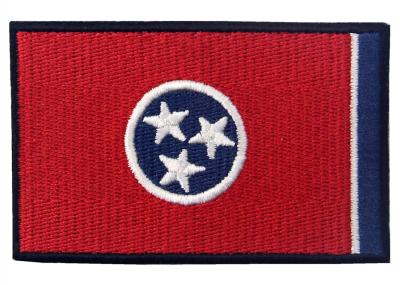 Cina Lunghezza amichevole di Tennessee Country Flag Patches 7.5cm del ricamo di Eco in vendita