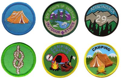 Cina Boy scout tessuto su ordinazione Uniform Patches Hook e protezione del ciclo in vendita