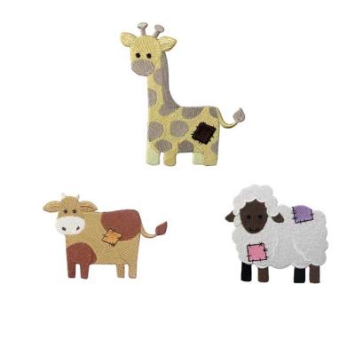 Cina L'animale ricamato ciclo del Velcro rattoppa la giraffa che il ferro sopra cuce sulla toppa in vendita