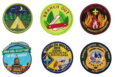 Cina Boy scout d'annata all'aperto Patches Pantone Matched di avventura 3D in vendita
