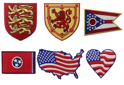 Cina Lunghezza amichevole di Tennessee Country Flag Patches 7.5cm del ricamo di Eco in vendita