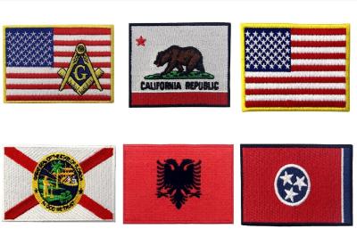 Cina Lunghezza amichevole di Tennessee Country Flag Patches 7.5cm del ricamo di Eco in vendita