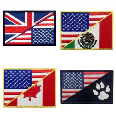 Cina La bandiera di paese ricamata lavabile di 3D U.S.A. rattoppa per abbigliamento DIY in vendita