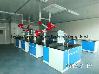 China Cleanroom Modular Lab Benches 12.7mm Alkali Resist Countertops Cold Rolled Steel Frames for sale