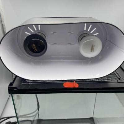 China 15 Inch Approximately 38.1 Cm Dual Dome Reptile Heating Lamp Maximum 100W Independent Switch Dual UVB Lamp Voltage 110-220V for sale