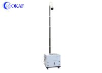 China 360 Degree Mobile Sentry Surveillance Trailers Solar Trailer Mounted Light Towers for sale