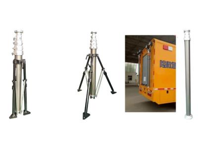 China Air Compressor Operate Portable Antenna Mast , Telescoping Antenna Pole With Tripod for sale